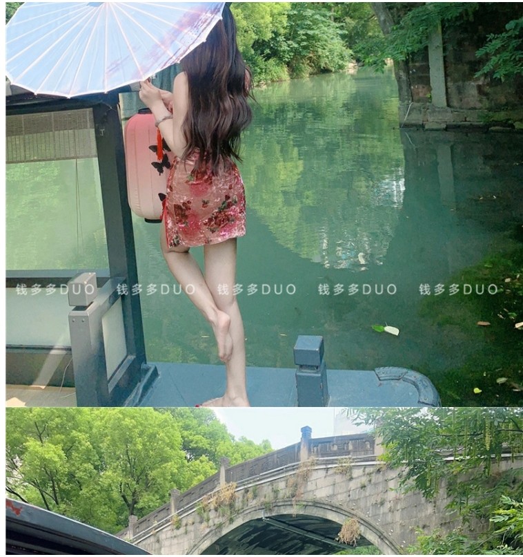 [HMYY] Ready Stock~150kg Plus Size Fat mm Sexy Cheongsam Improved ...