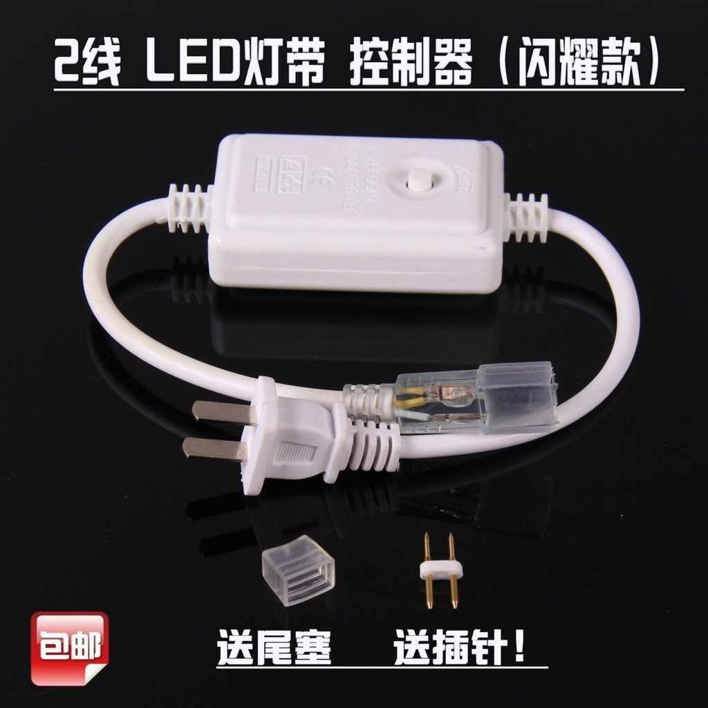 Led Light Strip Flashing Controller 220V Lantern Accessories Two-Pin ...