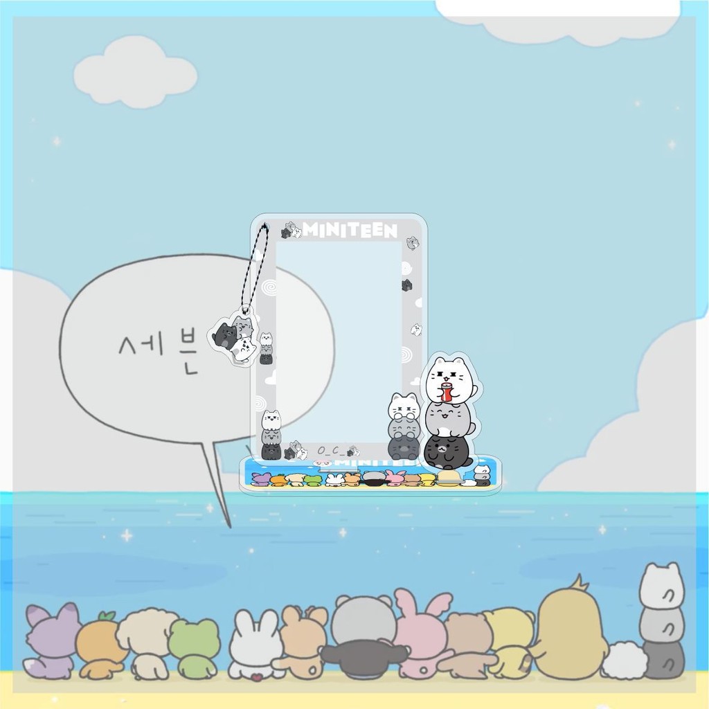 Kpop Idol Seventeen Acrylic Photo Frame Stand Miniteen Cute Cartoon ...