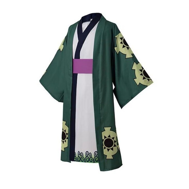 ZST Anime One Piece Roronoa Zoro Cosplay Costume One Piece Wano Kimono ...