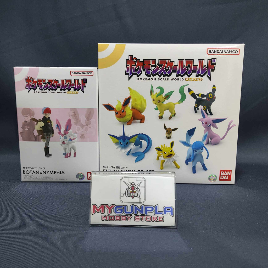 PREMIUM BANDAI Candy Toys Pokemon Scale World Botan & Nymphia + Eievui Evolved Set [Bundle Set ...