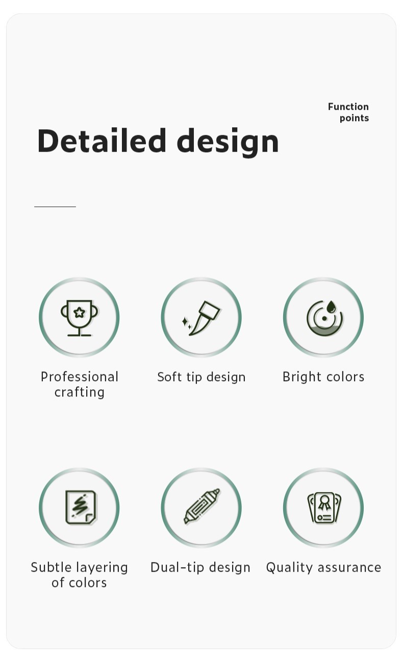 Deli Nusign Professional Twin Tip Painting Brush Marker Anime Landscape ...