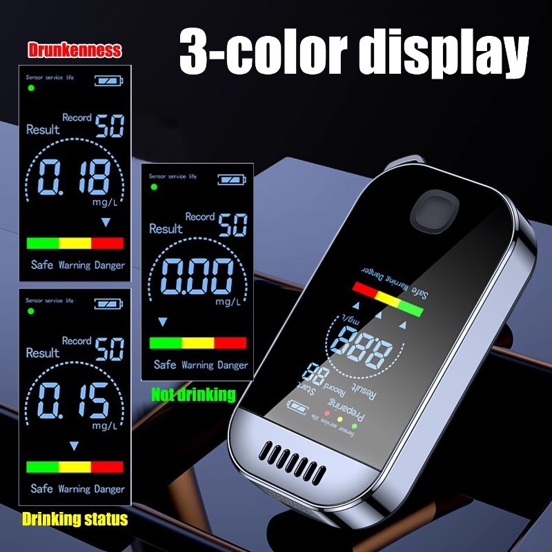 Type-C Rechargeable Breathalyzer - 10s Fast BAC Testing 0.000%~0.199% ...