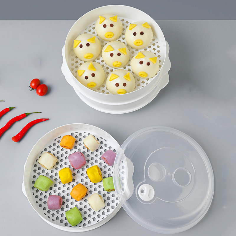Microwave Steamer Food Heating Steamer Household Multi-layer Kitchen ...