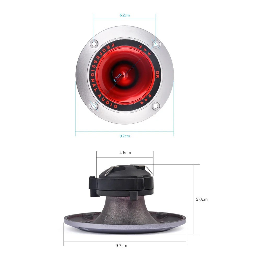 2Pcs 4 Inch Tweeters Speaker Piezoelectric Tweeter 100W Ceramic Buzzer ...