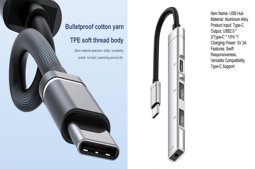 SL Convenient Plug-in Hub Usb Docking Station Usb C Hub 3 Port Pd Fast ...