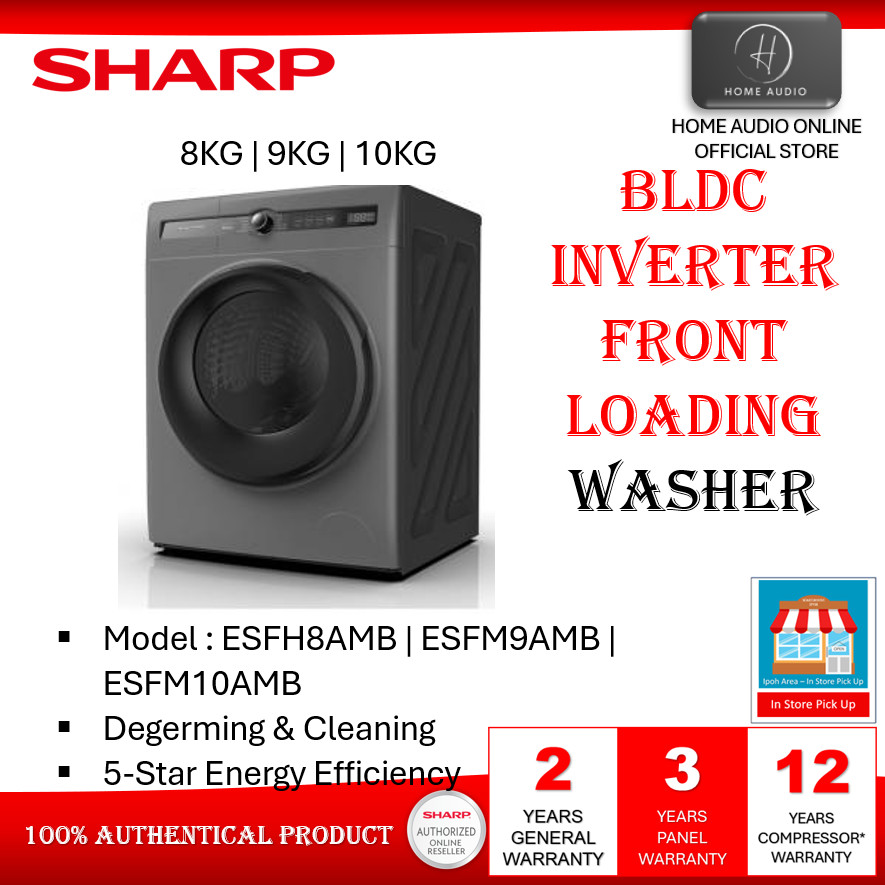 Sharp Intelligent Inverter Front Load Washer 8KG | 9KG | 10KG ...