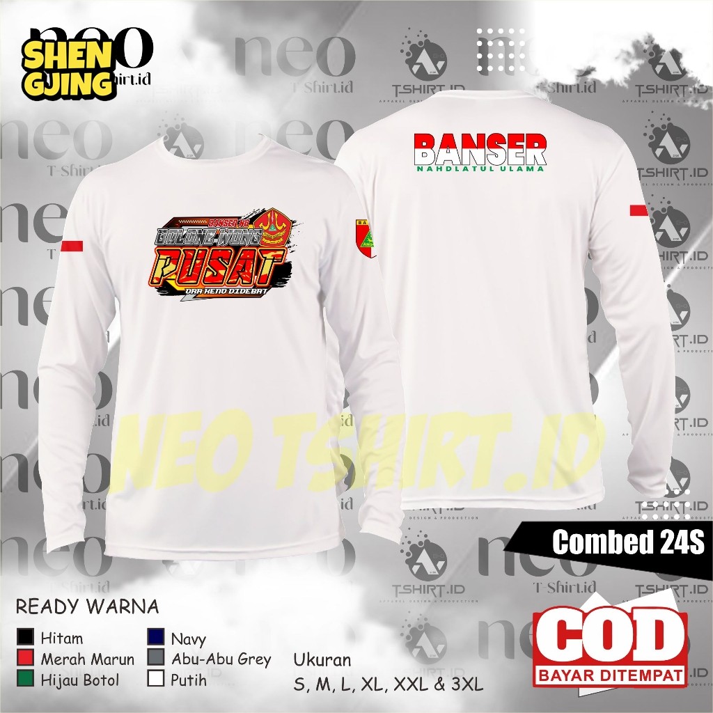 KAOS BOLONE WONG PUSAT BANSER NU | PANJANG | PREMIUM 24S | Shopee Malaysia