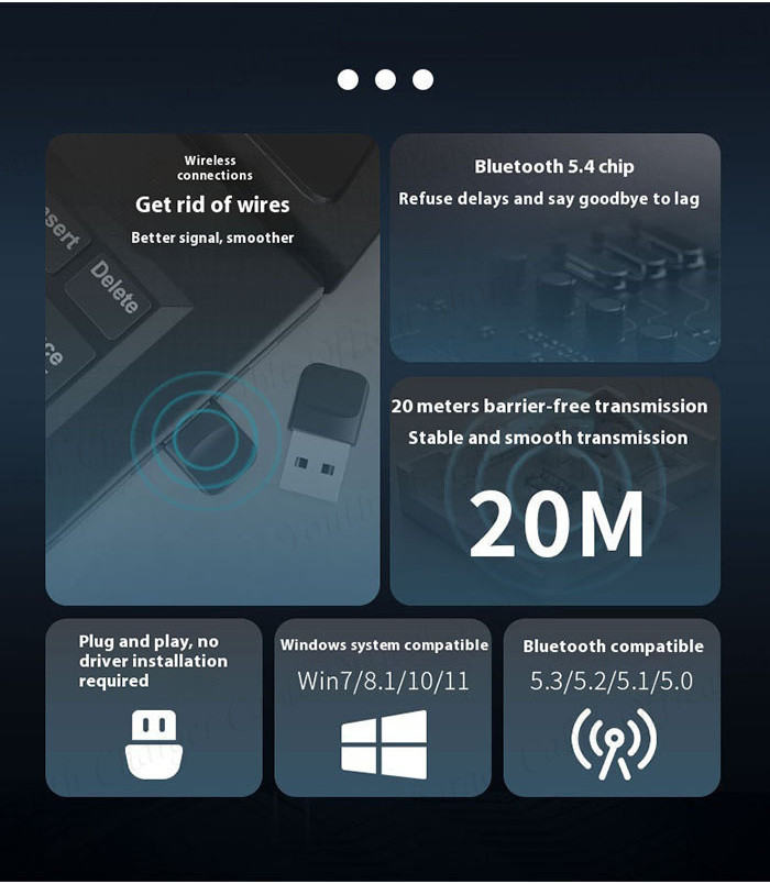 Bluetooth Audio Receiver Transmitter Driver Free Wireless Bluetooth 5.4 ...