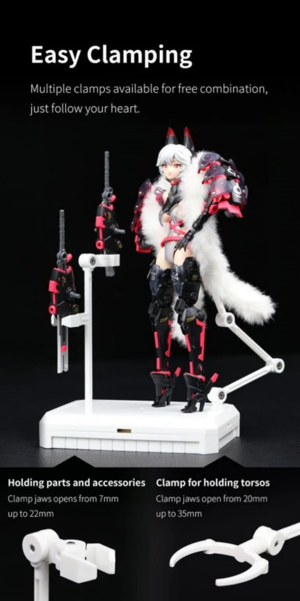 Dspiae UMS-01 Storage General Purpose Model Display Stand for HG Gundam ...