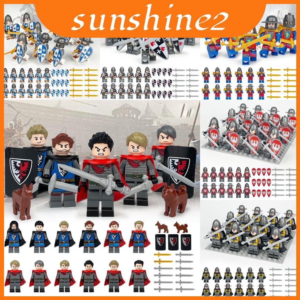Engaging 99 Piece Medieval Knight Themed Building Blocks For Playtime ...