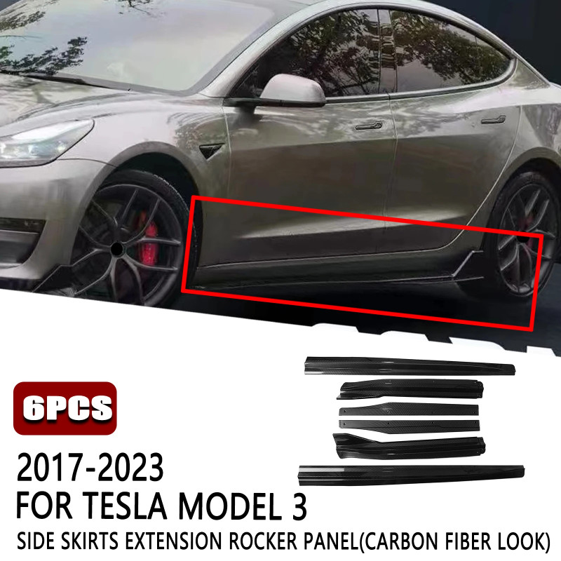 Car Extension Rocker Panel Guard Side Skirt Trim Cover Splitter For ...