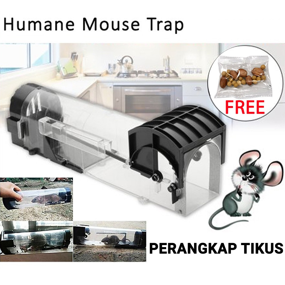 Perangkap Tikus Hidup Sangkar Reusable Smart Mouse Trap Plastic Smart ...