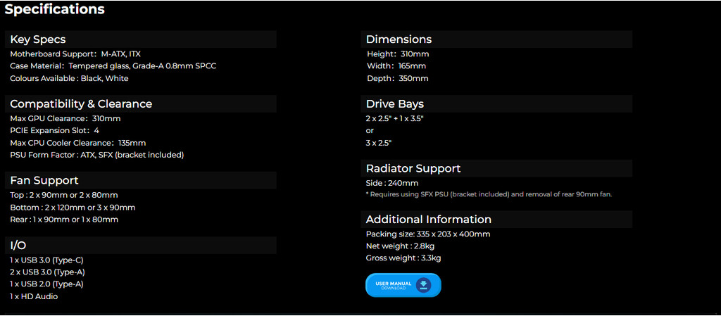 SLEVCASE Envision SFF mATX Rugged Full Metal PC Casing with 3x 90mm ...