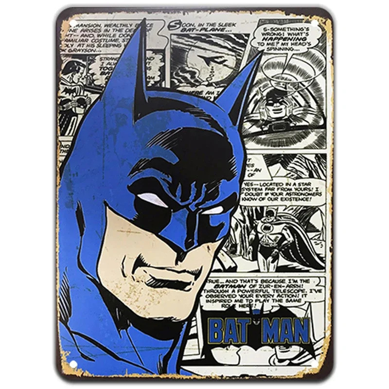 Marvel Movie Clip Tin Signs Plate Spider Man Captain America Posters ...