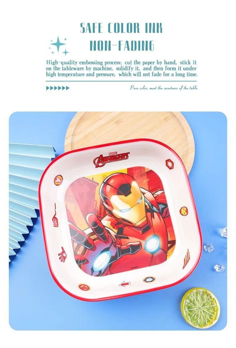 Disney Marvel Spider-Man Square Plate and Utensils Set for Children ...