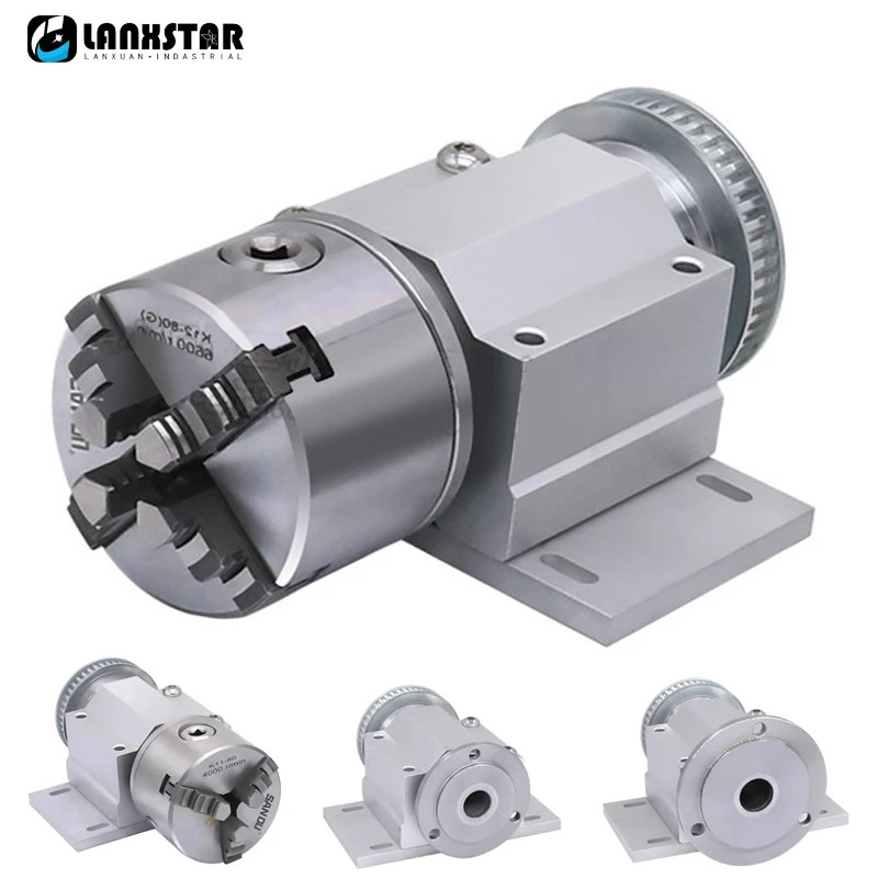 Micro Lathe Spindle Assembly 80/100 Three Jaw/Four Jaw Chuck Woodwork ...