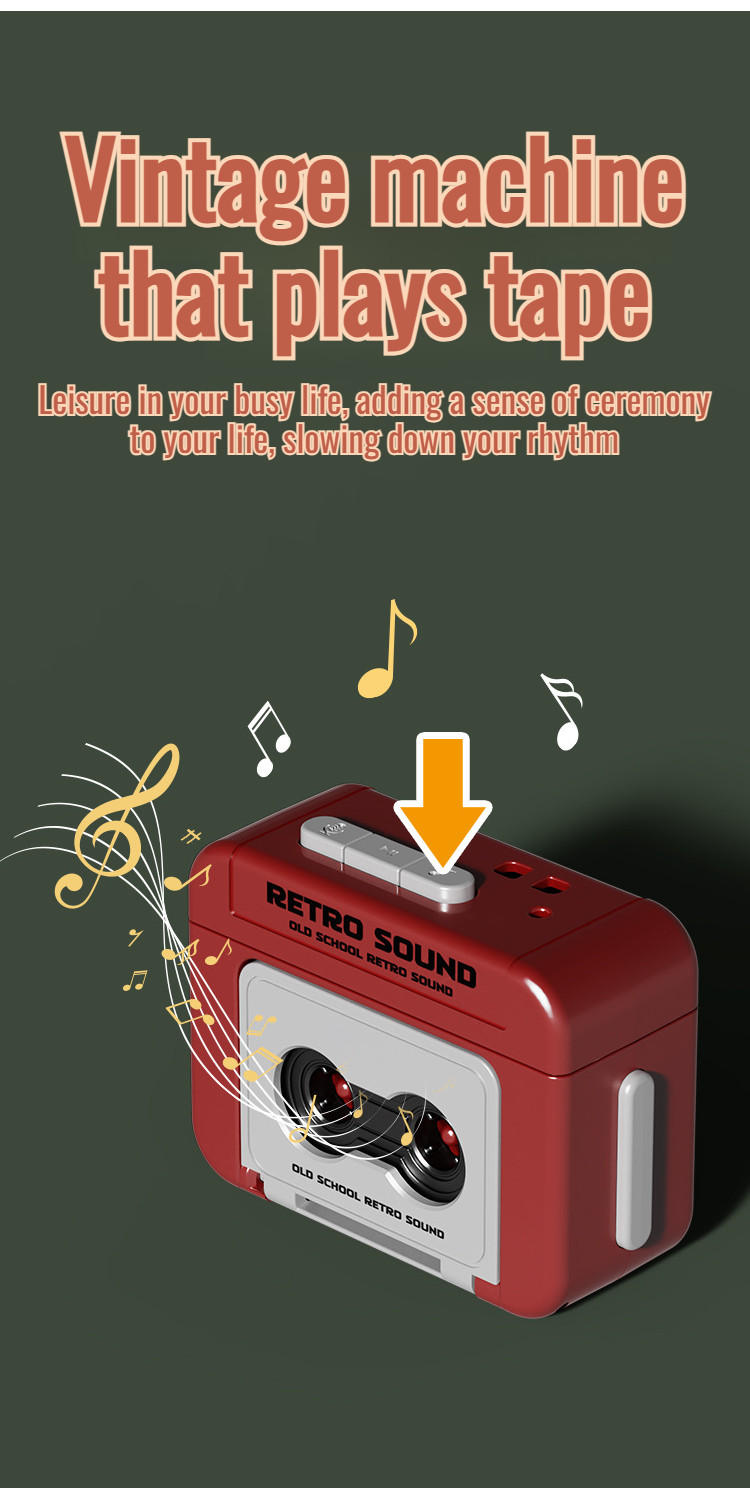 Retro Compact Portable Mini Recorder Fun Music Player Card Strap Play ...