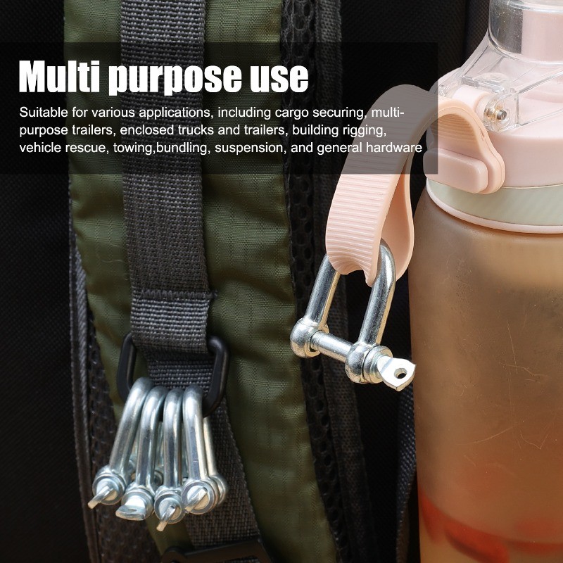 Heavy Duty M6 D-Shackle Lock Clip - Carbon Steel Construction with ...