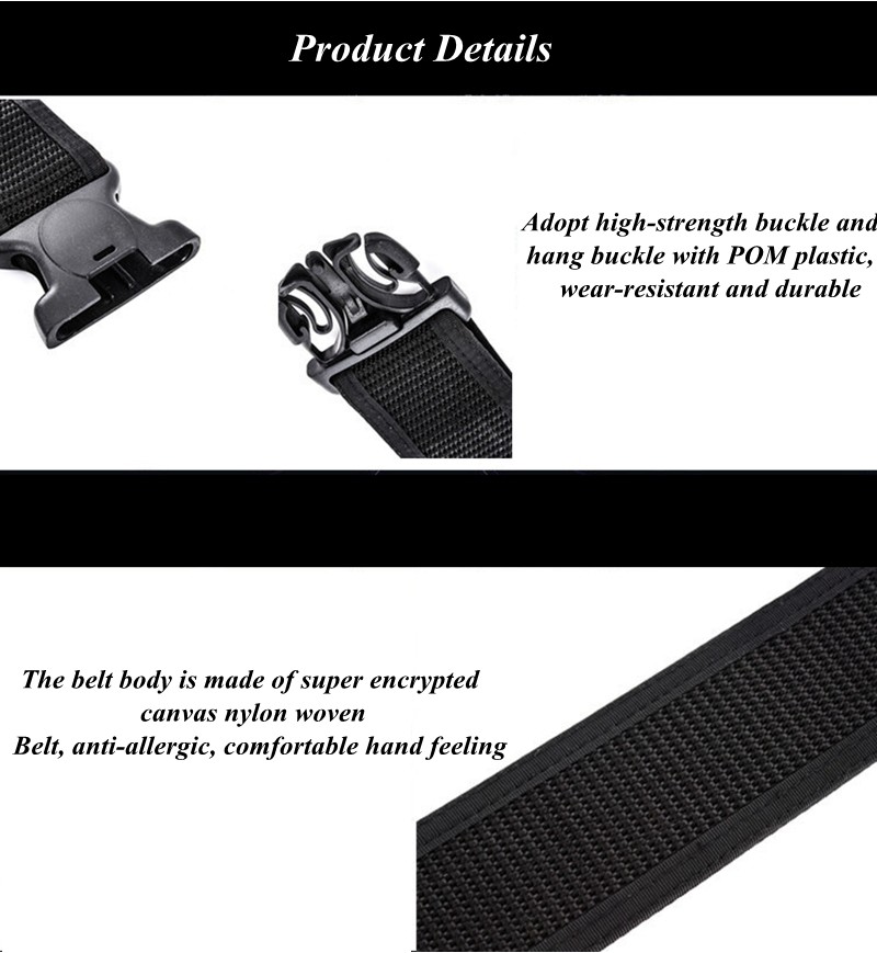 【Malaysia Stock】2 in 1 Men Belt Quick Release Buckle MOLLE Double Nylon ...