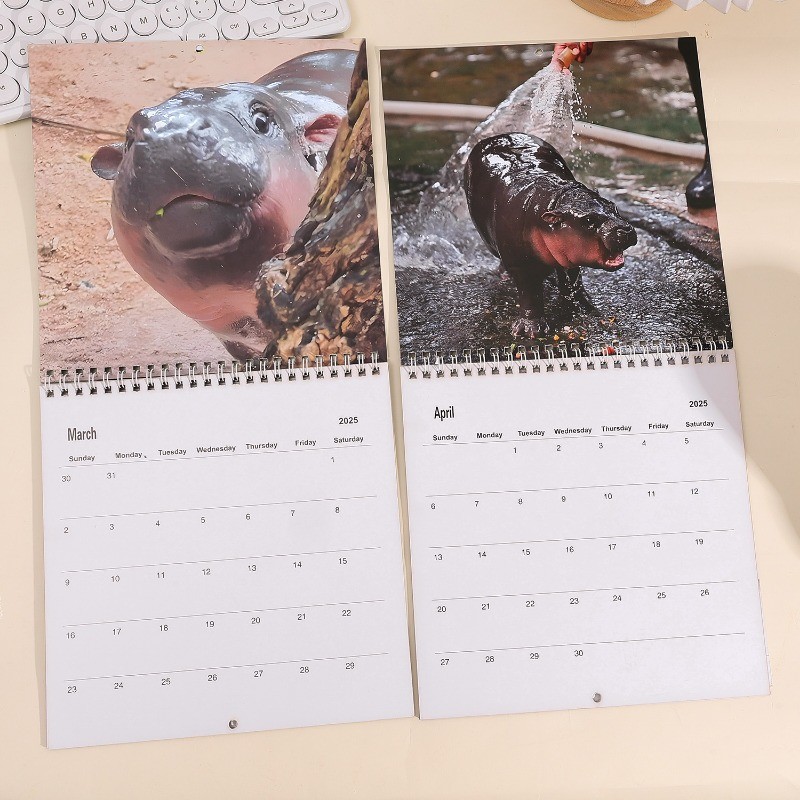 Creative Moo Deng New Year Calendars Funny Desktop Monthly Ornaments ...