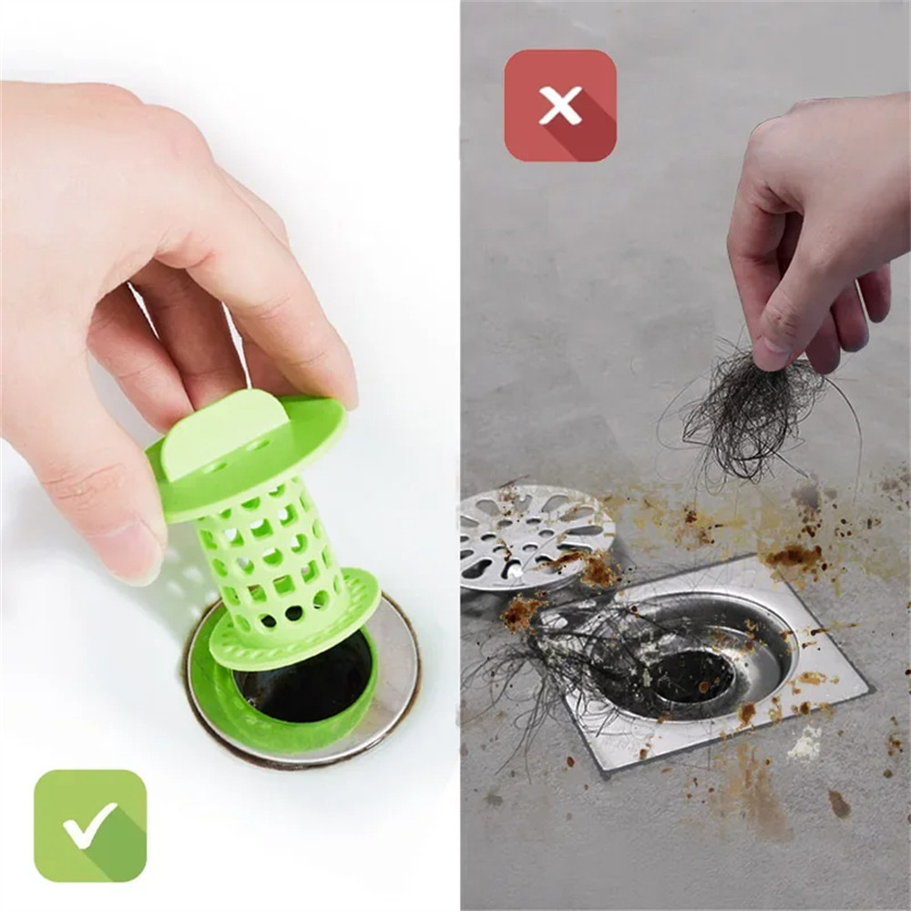 Creative Anti-clogging Hair Catcher Cylindrical Plug Shower Floor Drain ...
