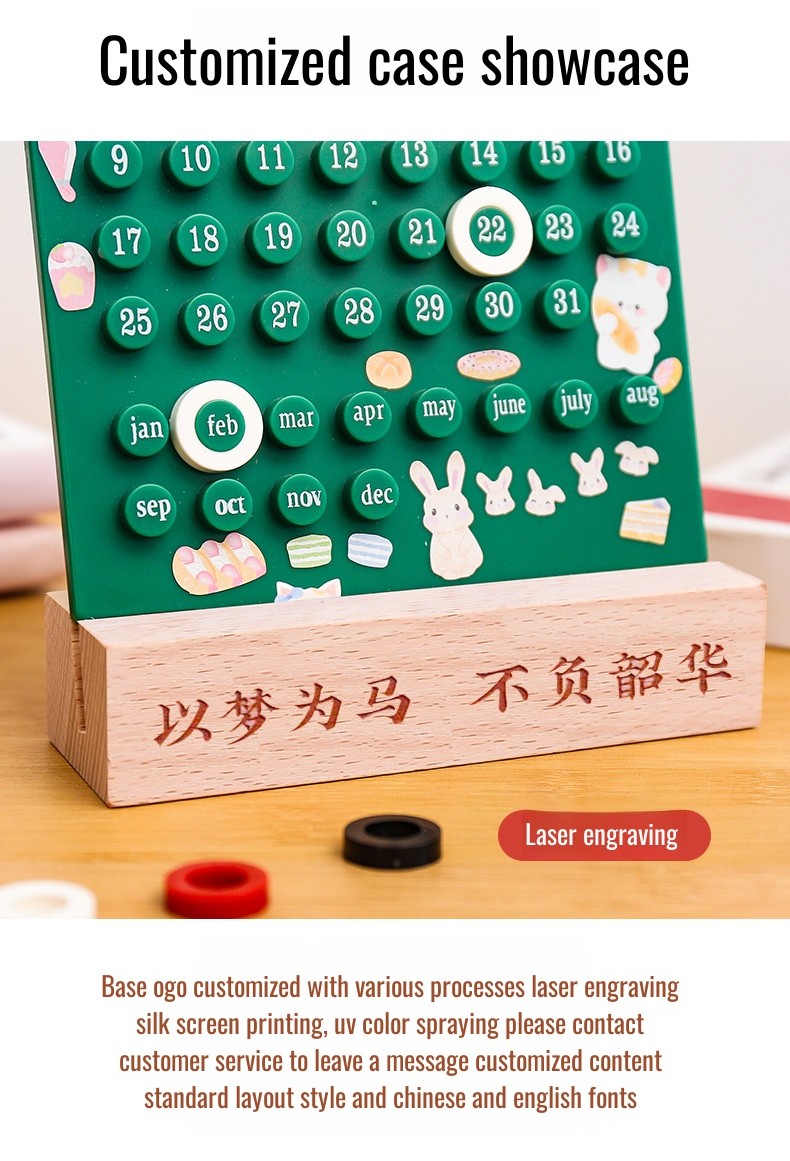 Acrylic Calendar Desktop Calendar Calendar Detachable Desktop Calendar ...