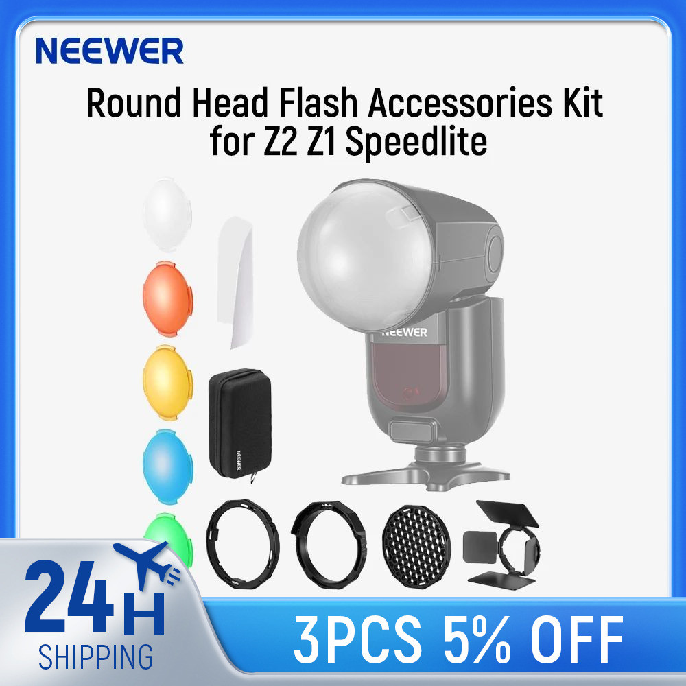 Neewer Round Head Flash Accessories Kit for Z2 Z1 Speedlite Includes ...