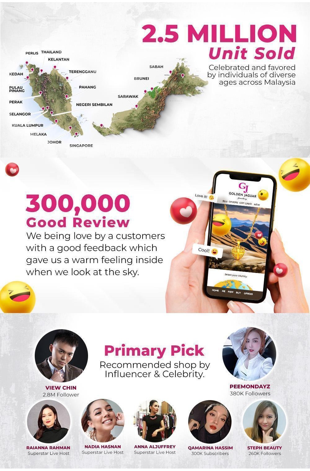 Emas Jaguar (5.31 g) GJ Gold Plated Rantai Tangan Gelang Tangan Bangle ...