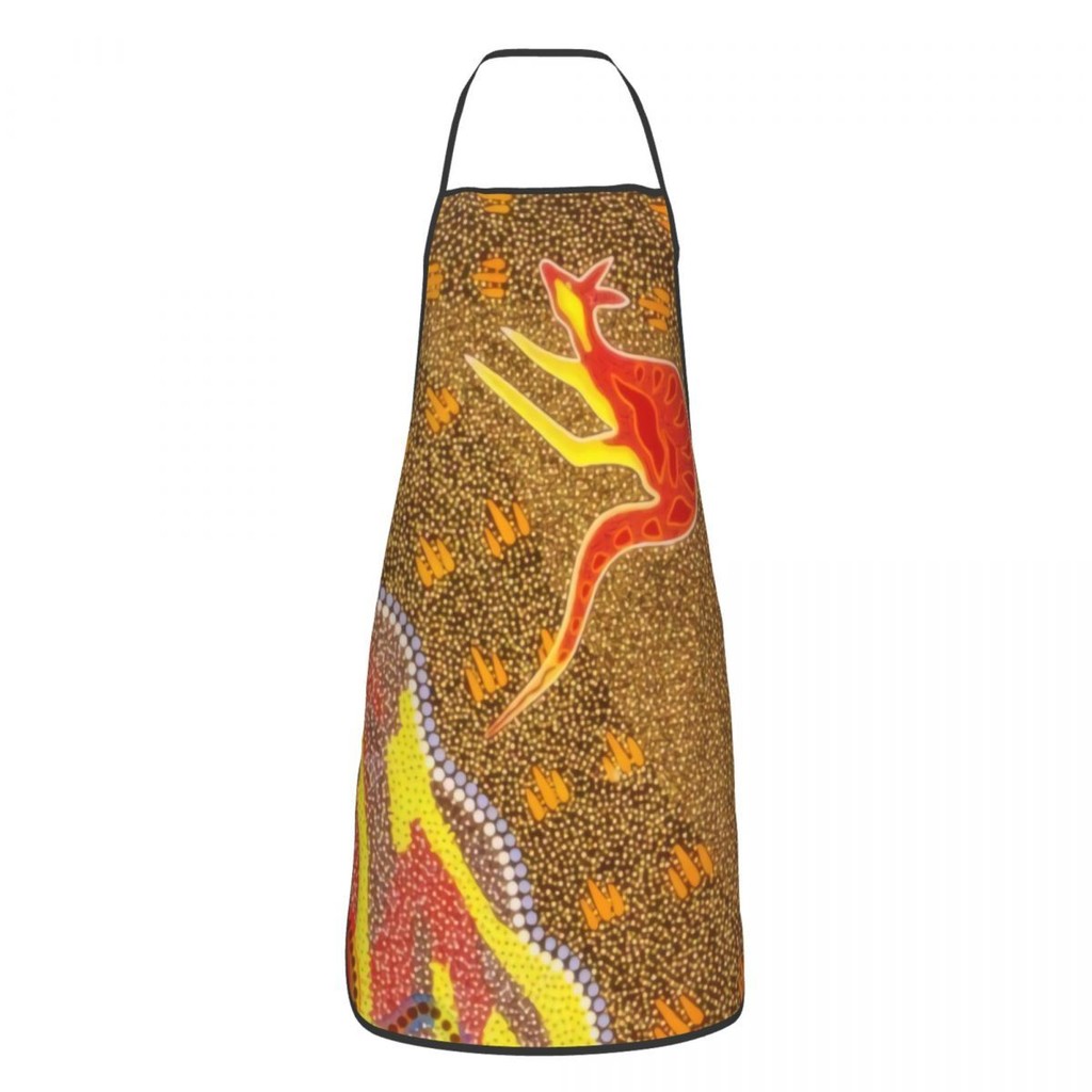 Custom Funny Australian Aboriginal Art Bib Aprons Women Men Unisex ...