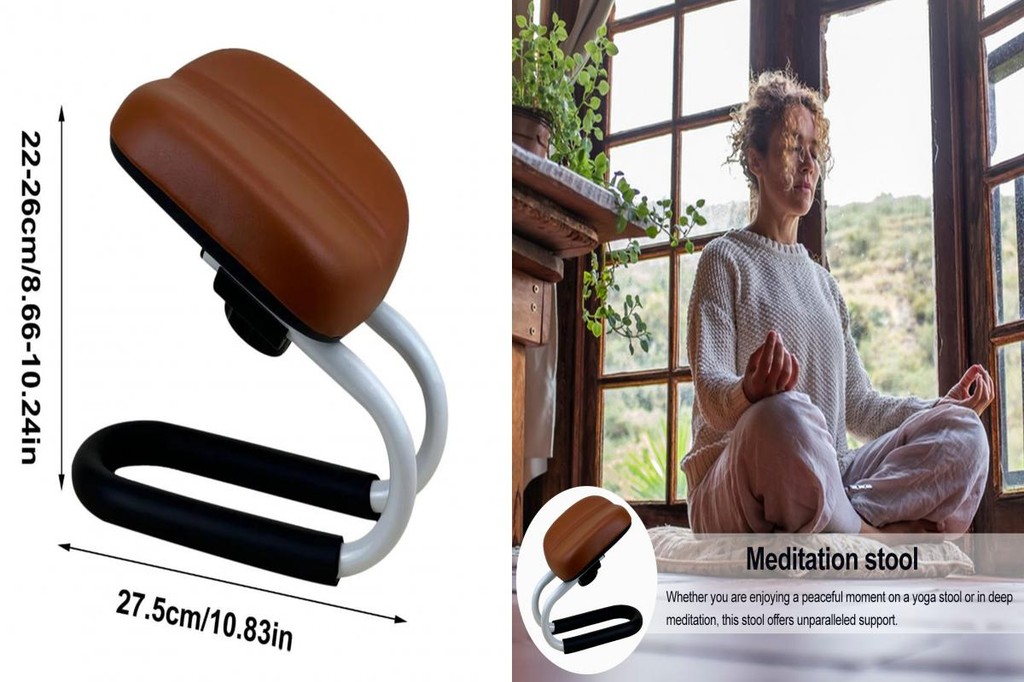 FA| Adjustable Height Meditation Chair Height-adjustable Knee Stool ...