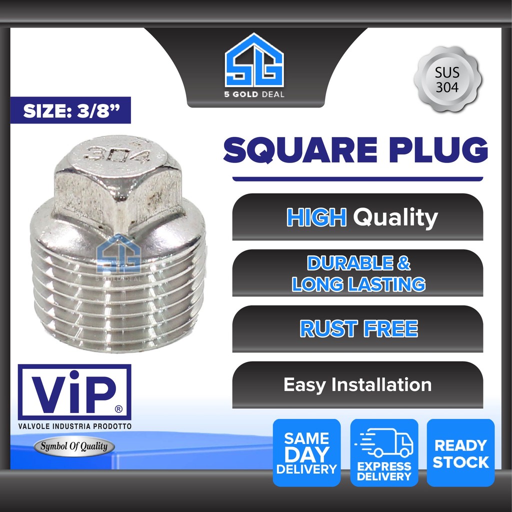 ViP 3/8" SUS 304 Stainless Steel Pipe Fitting Screwed Type Equal Elbow ...