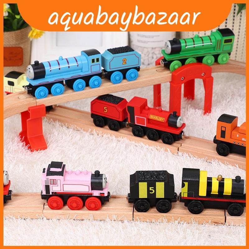 Beautifully Crafted Wooden Magnetic Train Toy Set For Children With ...