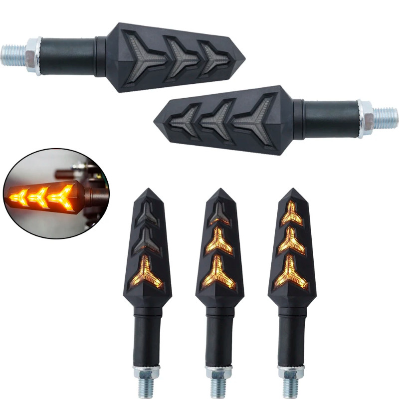 Motorcycle LED Turn Signals Flowing Water Blinker Flashing Lights ...