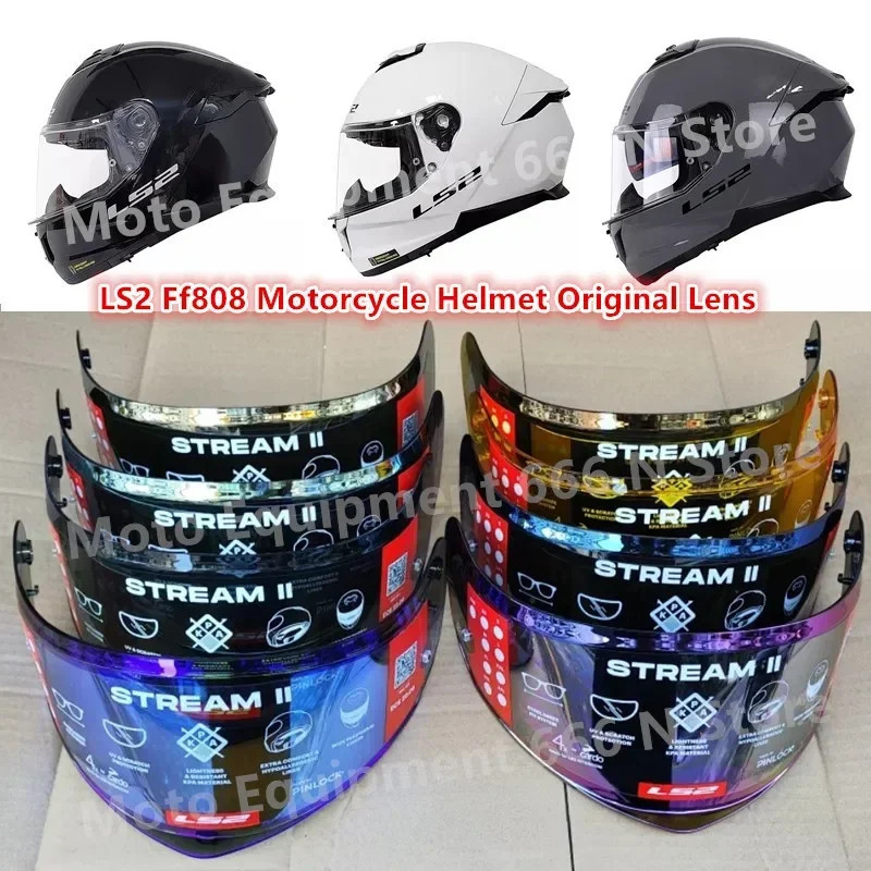 LS2 Ff808 Motorcycle Helmet Lens Original black Lens Color Visors ...