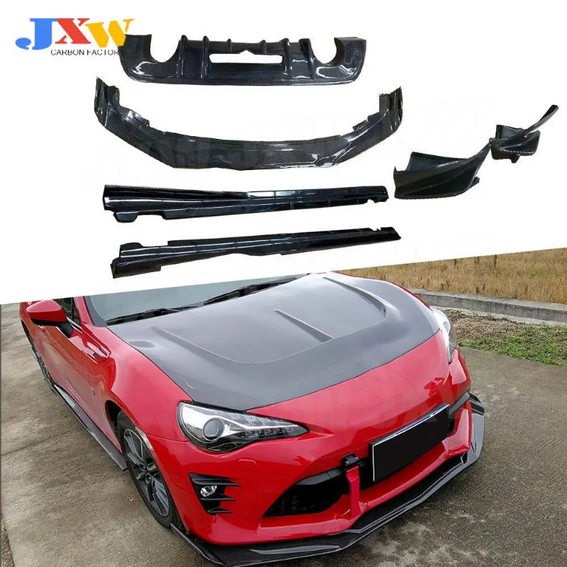 Carbon Fiber Front Spoiler Rear Bumper Diffuser Side Skirts Lip ...