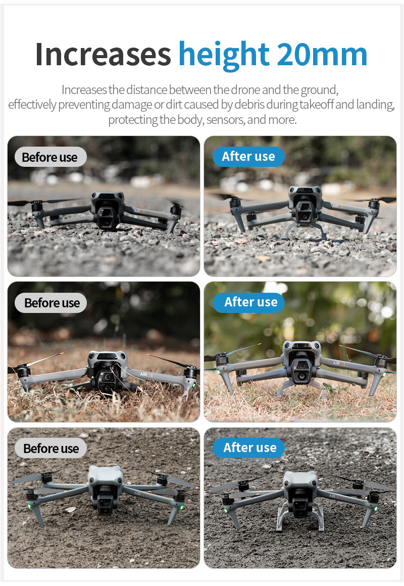 STARTRC Landing Gear For DJI Air 3S/Air 3 Drone Folding Heighten ...