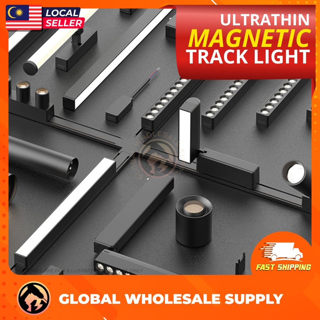 DUJIA OSRAM Ultra Thin Magnetic Track Light Surface Mount Pendant Lamp ...
