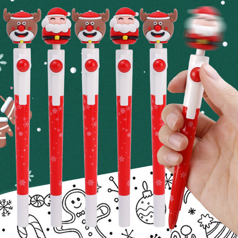 Christmas Cartoon Gel Pens - Snowman, Reindeer, Santa Claus - 0.5mm ...