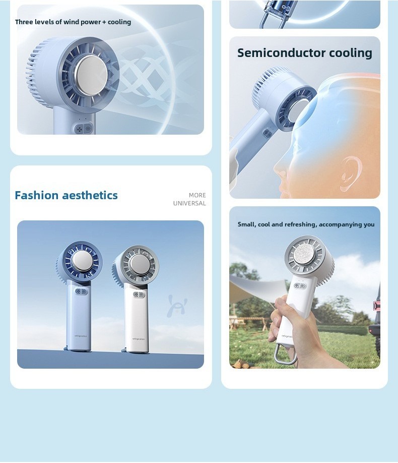 Handheld Ice Cooling Fan Semiconductor Portable usb Mini Fan ...