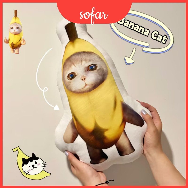Cat Trendy Banana Plush Authentic Qiman Toys Brand For Reselling Great ...