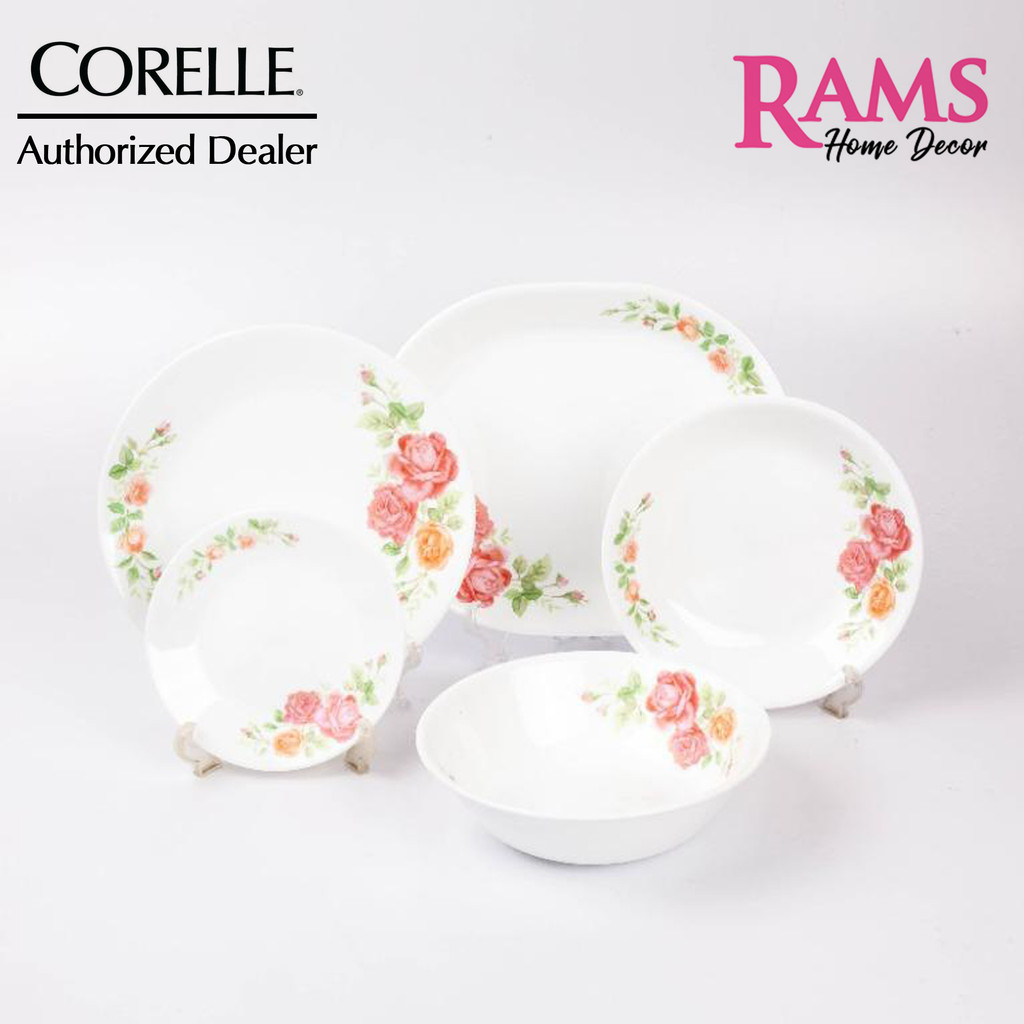 Corelle 16 Pcs Vitrelle Tempered Glass Dinner Set / Set Pinggan Mangkuk ...