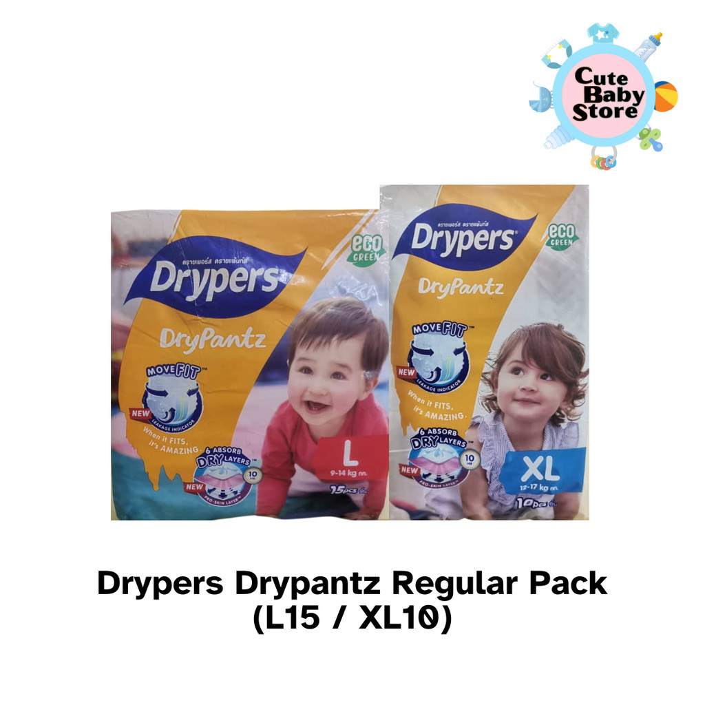 Drypers Drypantz DryPants Eco Green - L15/XL10 (1 pack) [Regular Pack ...
