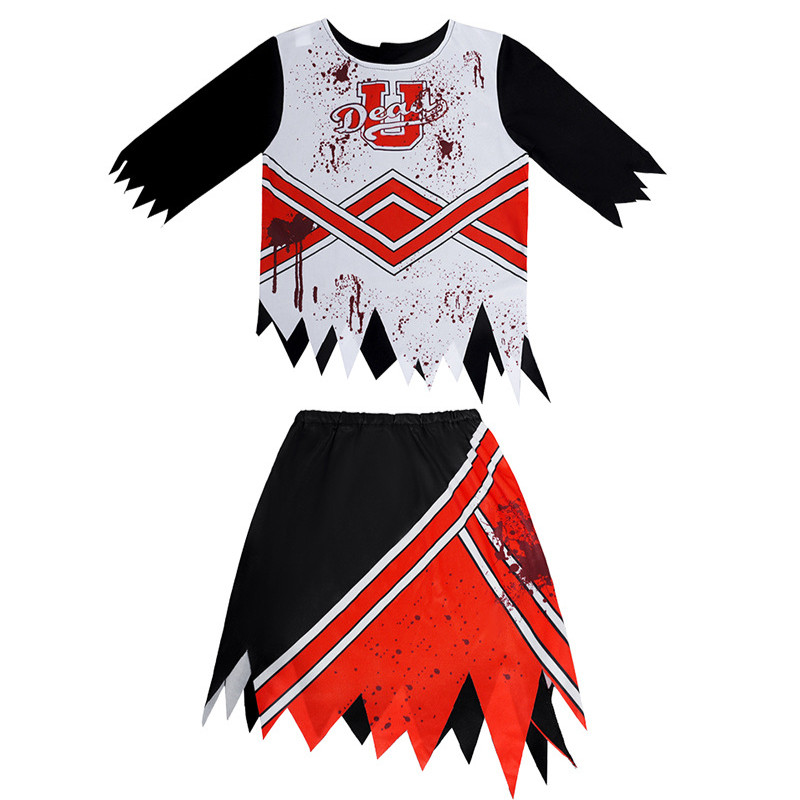 Horror Scary Cheerleading Children Halloween Cosplay Party Dress Up ...