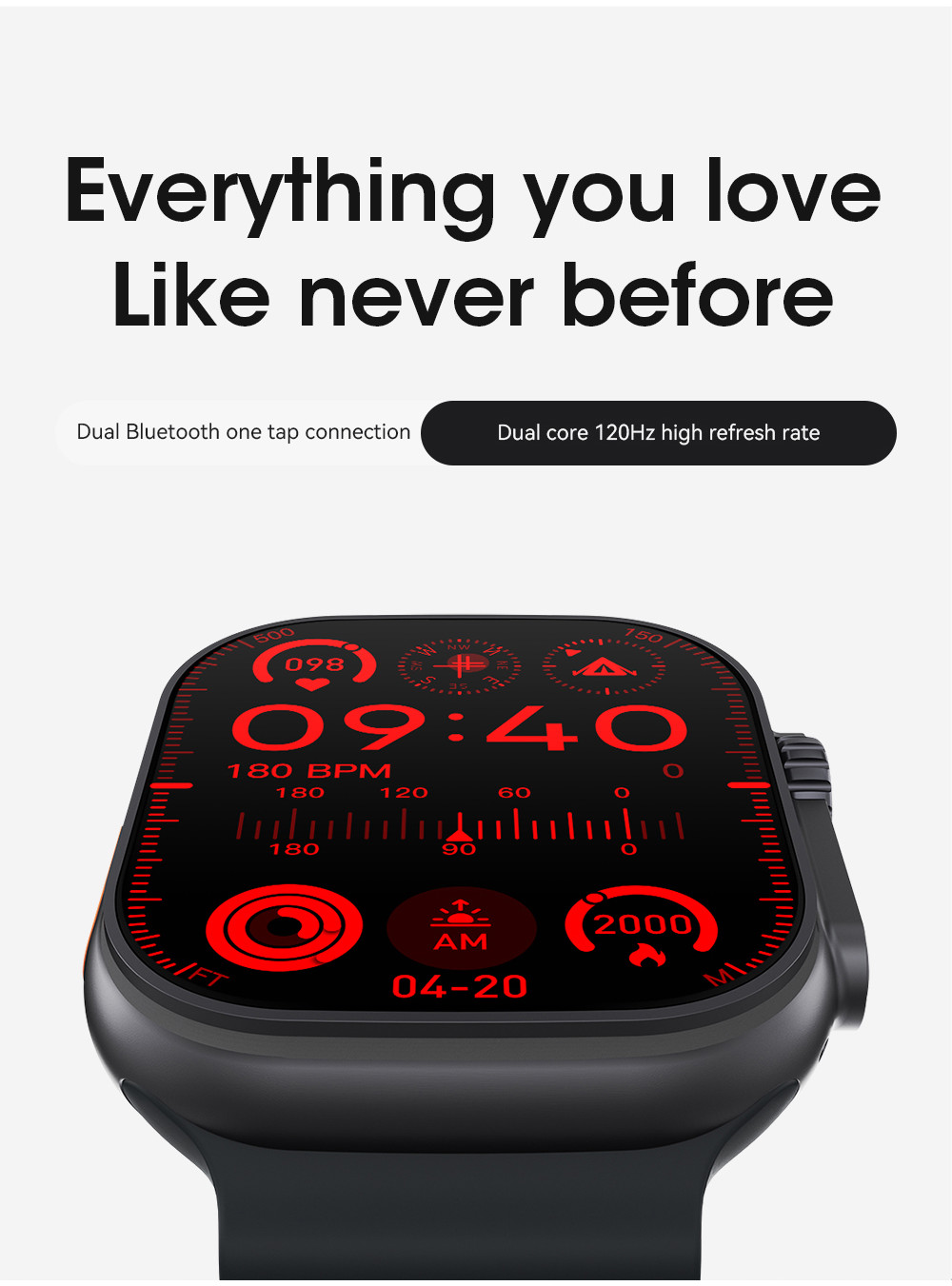 Maxwear ultra 3 2.01inch screen Smart Watch 49mmNFC Waterproof GPS ...