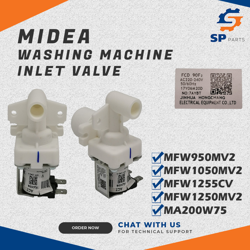 MIDEA WASHING MACHINE INLET VALVE - MFW950MV2/MFW1050MV2/MFW1255CV ...