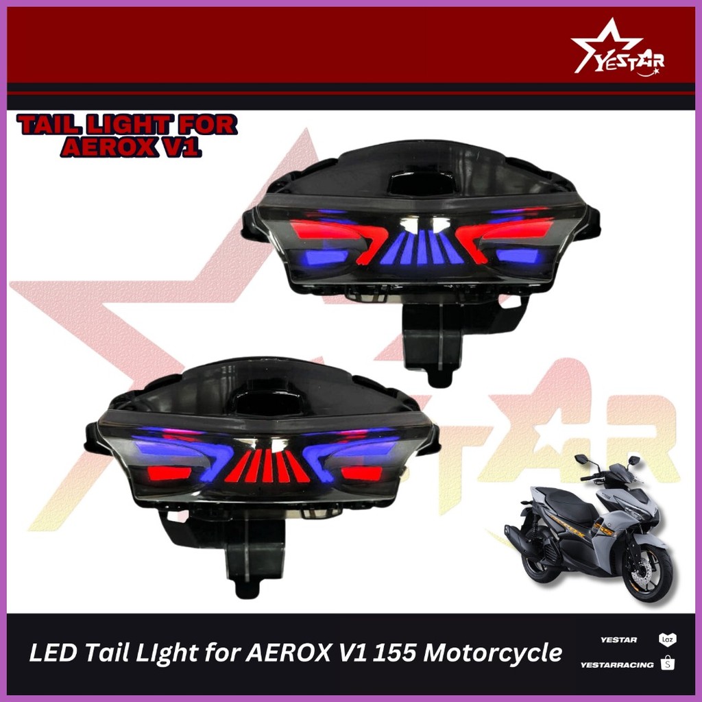 yestarracing Tail Light for Aerox V1 155 Motorcycle Accesories 55152 ...