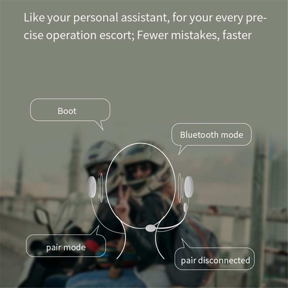 Kebidumei Motorcycle Bluetooth Intercom Helmet Headset Intercomunicador ...