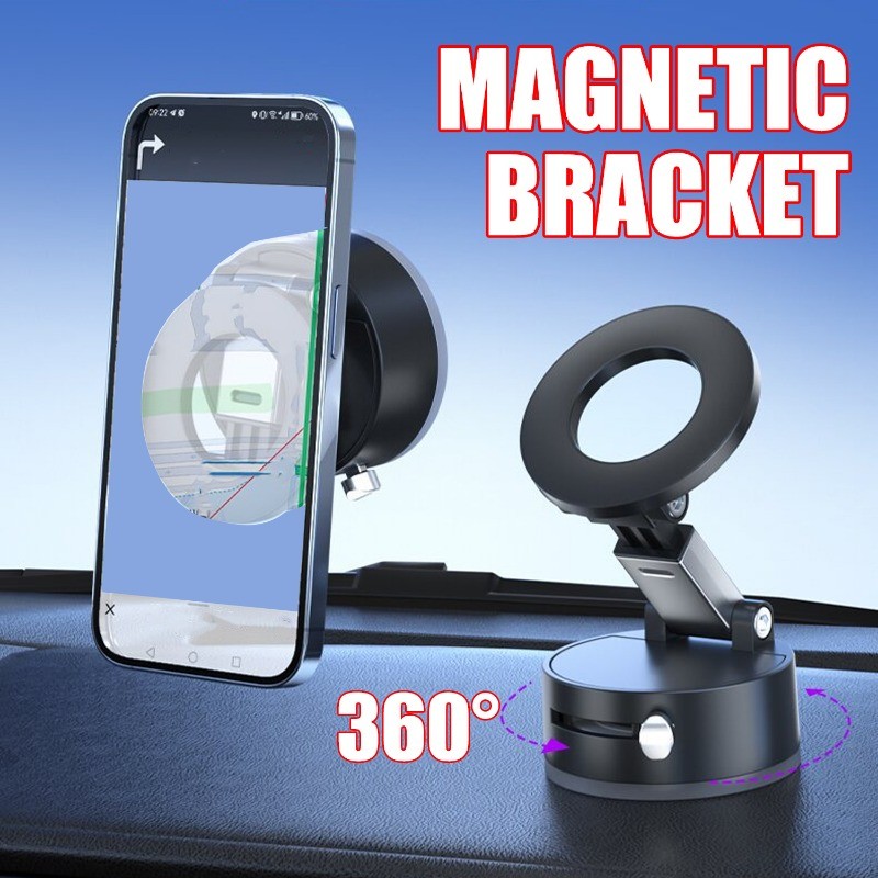 Vacuum Adsorption Magnet Bracket - Car Mount Mobile Phone Holder - 360 ...