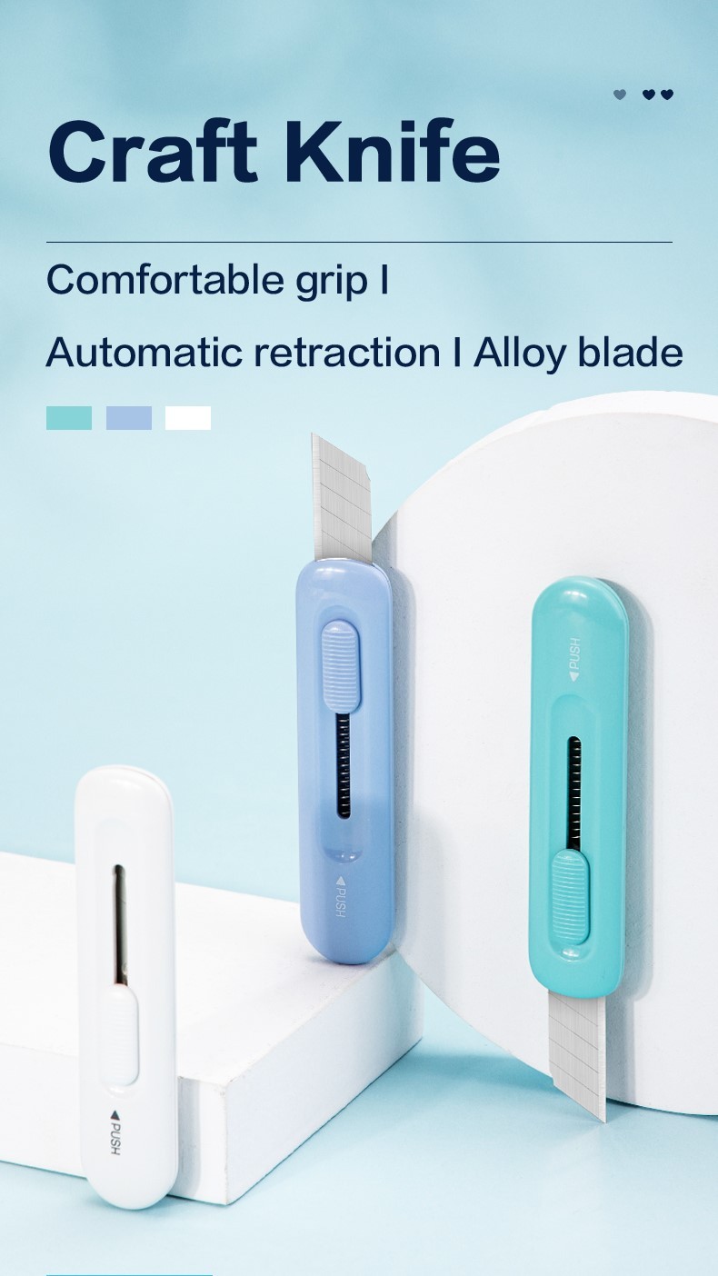 Deli Craft Knife SK5 Blade Auto-Retract Self-Locking ABS Body ...